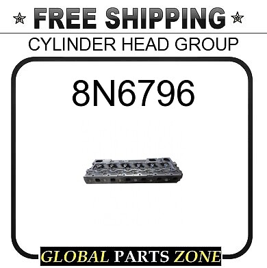 8N6796 -CYLINDER HEAD GROUP (LOADED) 4W6506 7C3906 8N1187 8N6796C ...