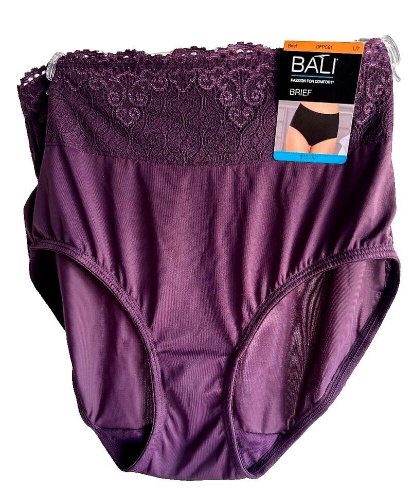 NWT $13 Bali Hi Cut Passion for Comfort Briefs Size 7/Large | eBay