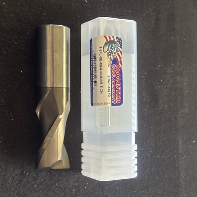 Monster Tool Co. 1 x 1 x 1-1/2 x 4, 2 Flute .030” CR, Carbide TiCN End ...