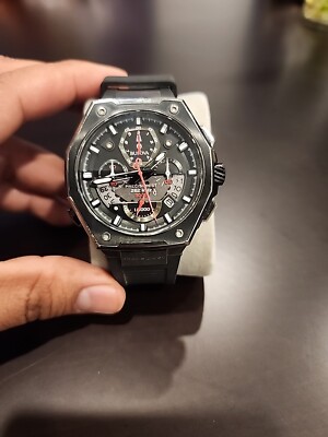 Bulova 98B358 Precisionist 45mm Men's Chronograph Black Rubber Watch ...