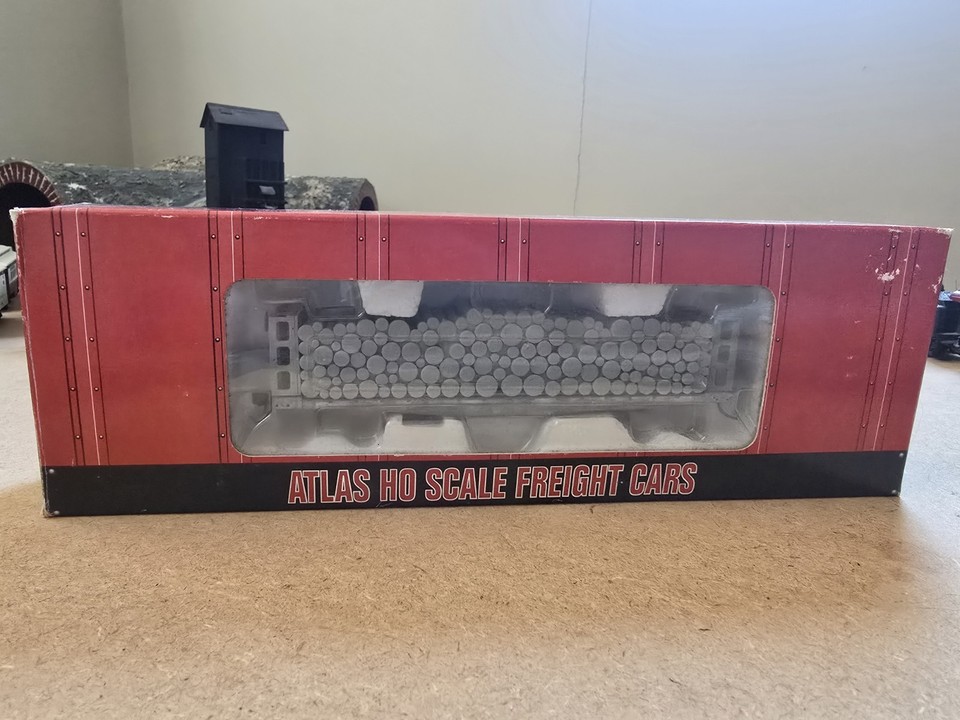 Atlas GSC Pulpwood Flat Car Closed Ends Undecorated Freight HO Scale | eBay