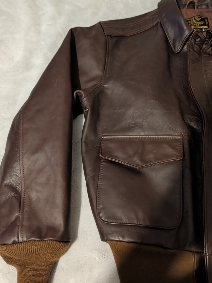 Cockpit USA Type A-2 Horsehide Leather Cockpit Sz 42 L Made USA | eBay