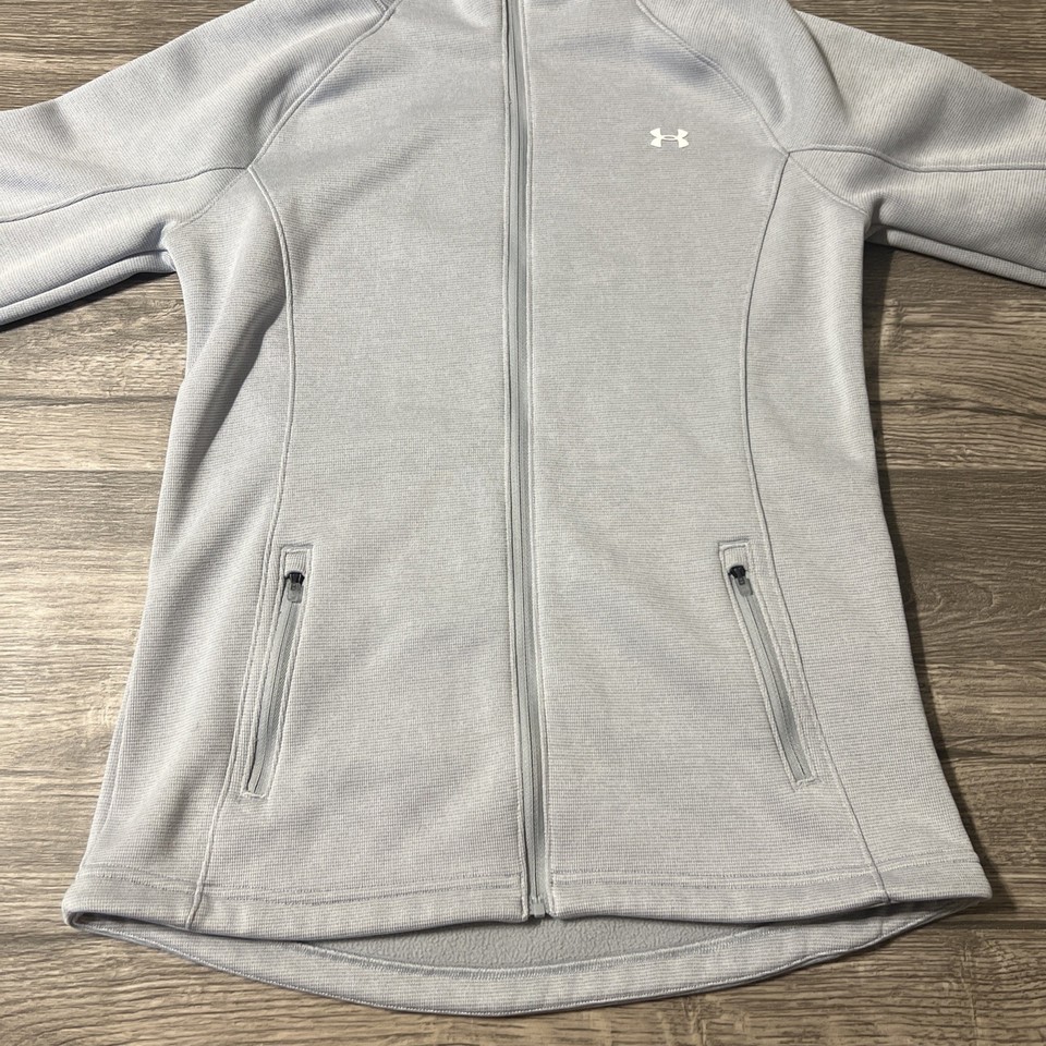 Under Armour Storm Cold Gear Women’s Gray Full Zip Jacket Swacket Size ...