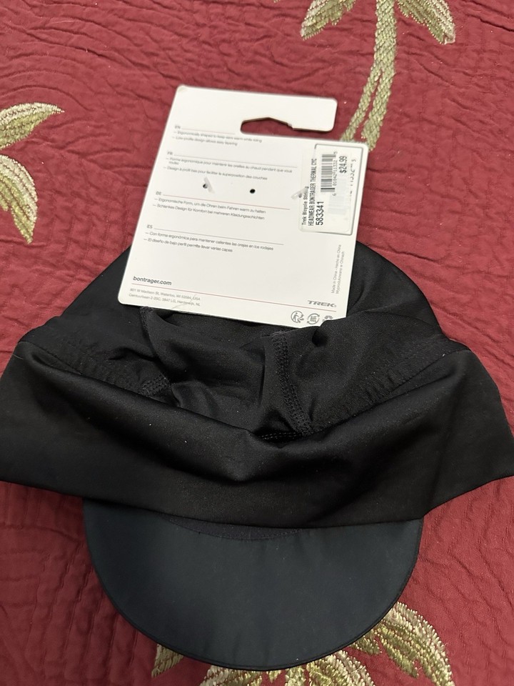 Bontrager Race Thermal Brimmed cycling Cap black hat OSFA | eBay