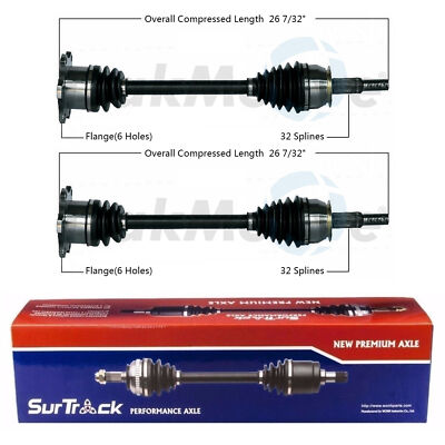 SurTrack Pair Set of 2 Rear CV Axle Shafts For Nissan Pathfinder 4.0L ...