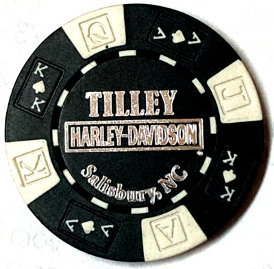 Harley Poker Chip TILLEY HD SALISBURY, NC BLACK | eBay