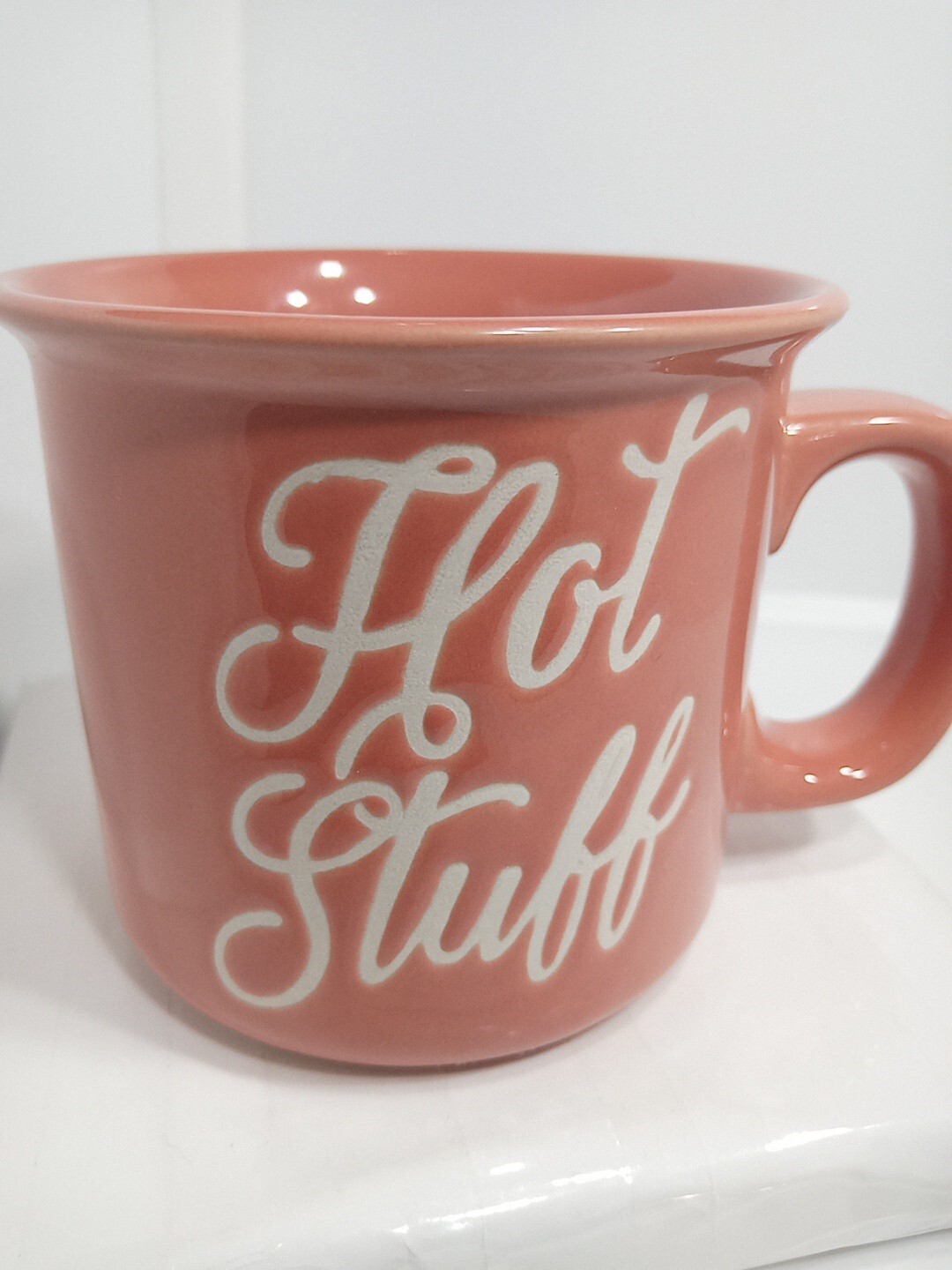HOT STUFF COFFEE MUG. HOT STUFF MUG. COMPLIMENTS MUG. EMBOSSED Deco Mug ...