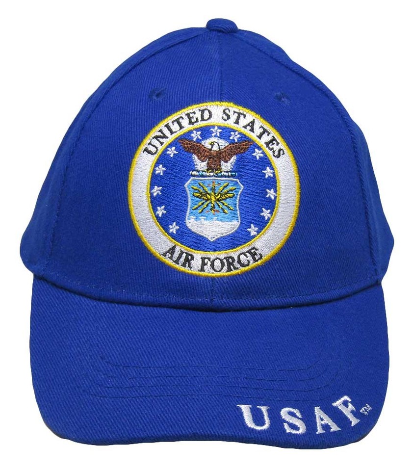 USAF United States Air Force Emblem Royal Blue Embroidered Cap Hat | eBay