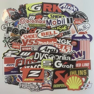 Automotive Sponsor JDM 100 Decals Stickers Pack V1 Car Racing Turbo ...
