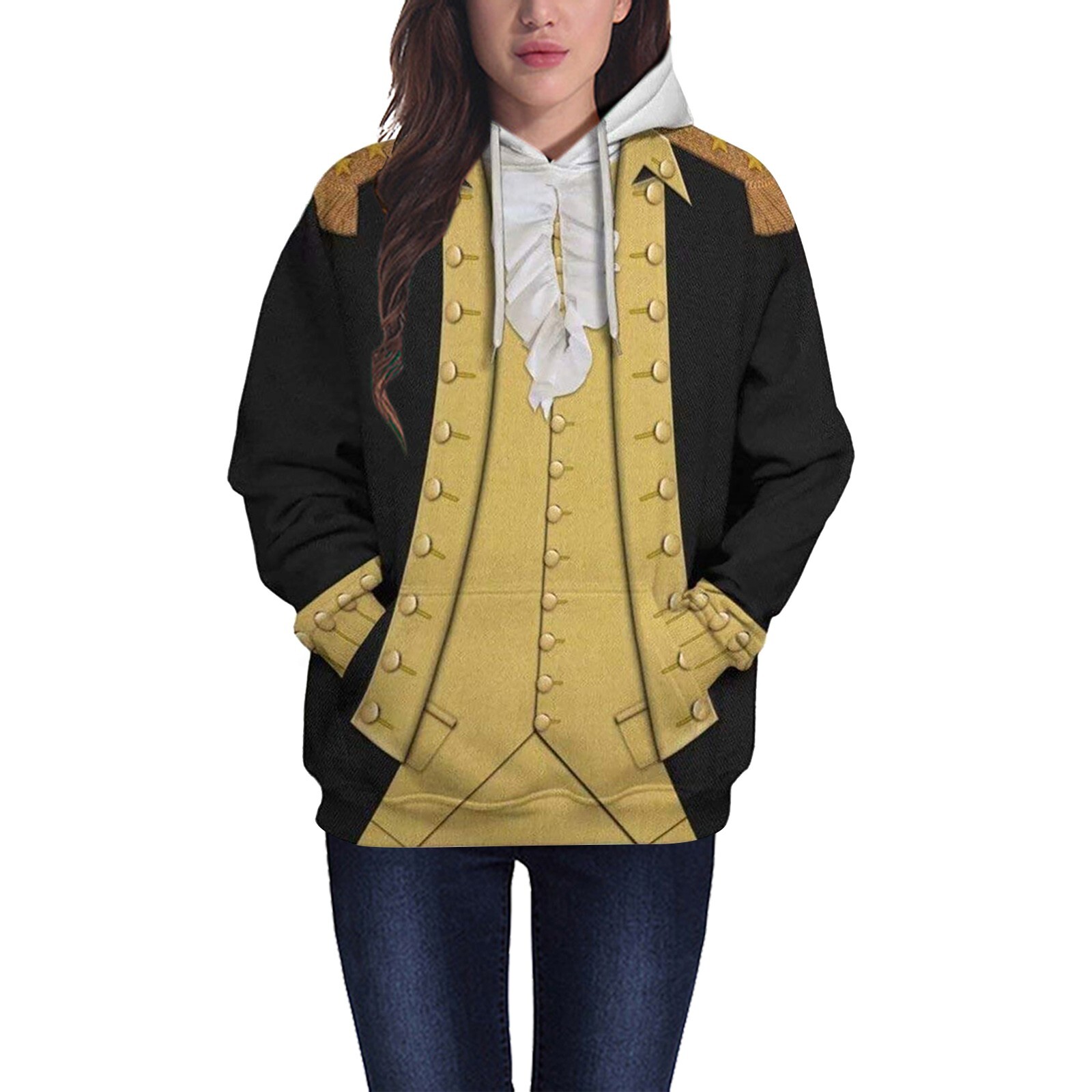 Long Hooded Tunics Men WomenHistorical Hoodie Cosplay Costume 3D ...
