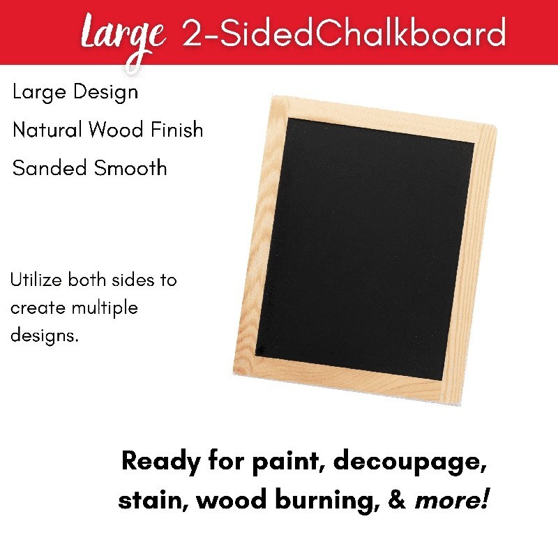 Unpainted Wood Frame Chalkboard Frame 1 Piece, 8.5" x 10.5" Rectangle ...