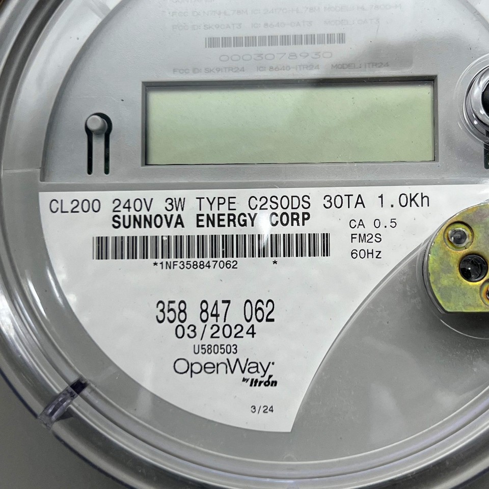 CENTRON ITRON Sunrun Openway Smart Meter CL200 240V 3W Type C2S0DS | eBay