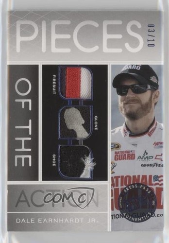 2012 Press Pass Redline Pieces of the Action Blue /10 Dale Earnhardt Jr ...