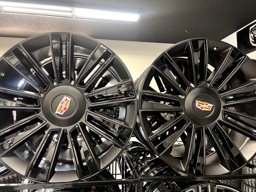 26" INCH CADILLAC ESCALADE RIMS Wheels Rims 4 set 6X139 PLATINUM BLACK ...