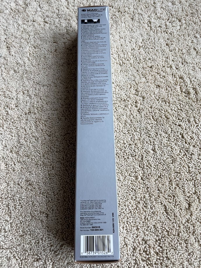 New/Sealed. MAGLITE 6C Cell Flashlight, Black Xenon Mag Lite Maglight ...