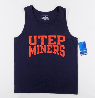Champion UTEP MINERS Small Cotton Navy Tank Top – New with Tag | eBay
