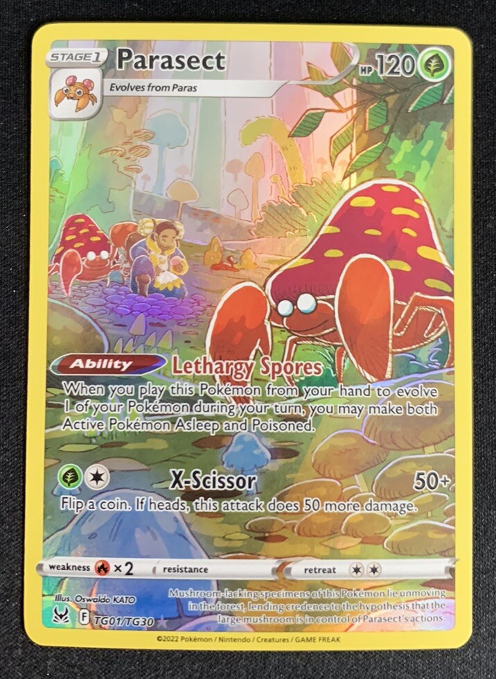 Parasect TG01/TG30 Lost Origin Trainer Gallery Holo Pokemon TCG Card NM ...