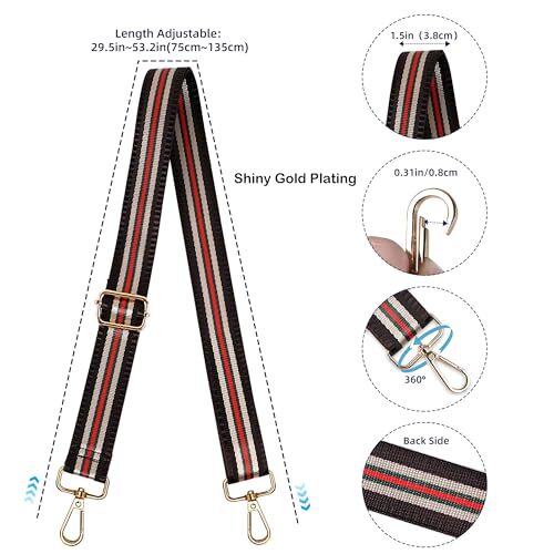 Purse Shoulder Straps Replacement, Crossbody Bag Straps Adjustable ...