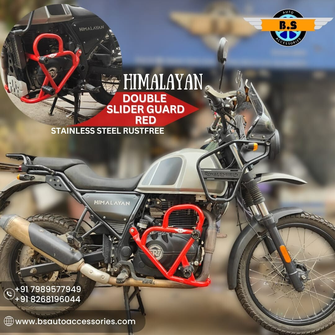 ROYAL ENFIELD HIMALAYAN & SCRAM 411 RED CRASH GUARD | eBay