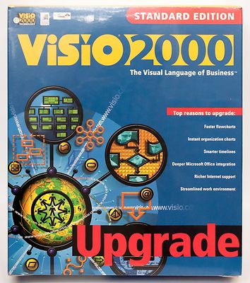 VISIO 2000 Standard Edition Upgrade PC CD-ROM software new sealed ...