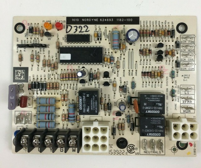 OEM NORDYNE 1182-100 624693 Furnace Control Board HVAC for sale online ...