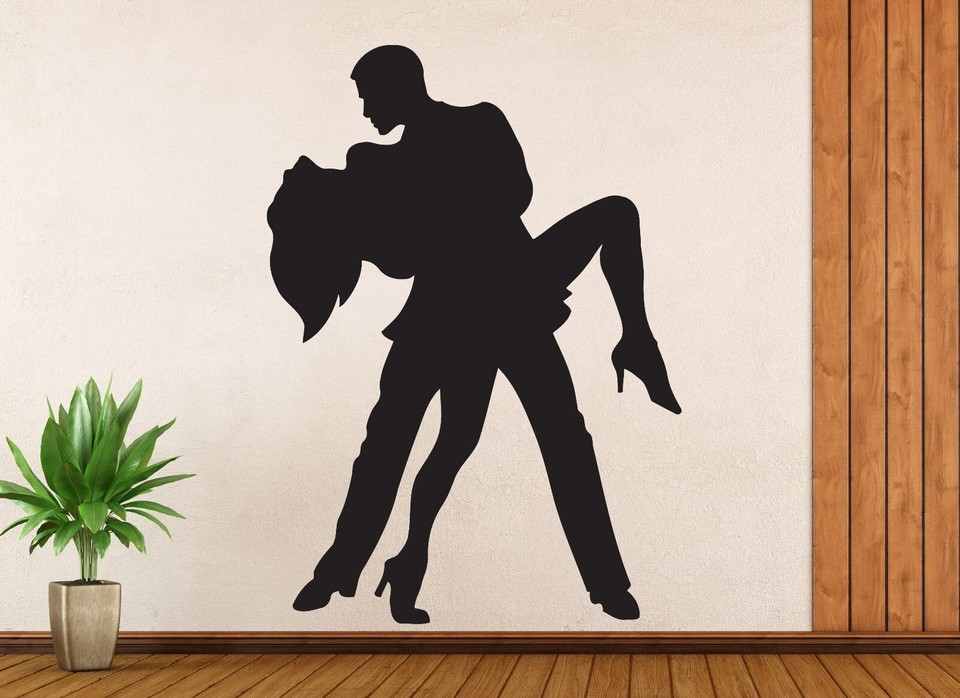 Wall Sticker Vinyl Decal Tango Dancers Samba Rumba Man and Woman ...