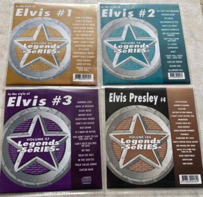 4 CDG KARAOKE LEGENDS DISCS ELVIS PRESLEY VOL 1-4 OLDIES ROCK CD+G ...