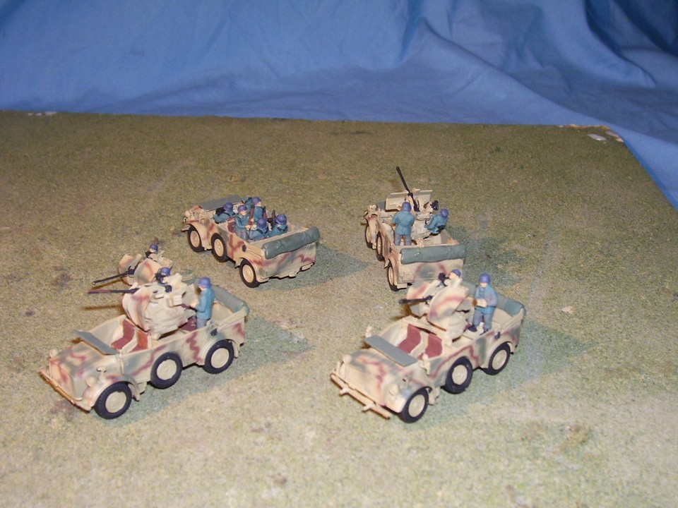 1/72 GERMAN WW2 HORCH LOT OF 5 MODELS RARE 20MM FLAK 38 CAMO DIORAMA ...
