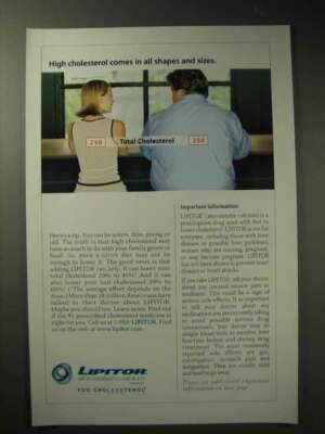 2004 Pfizer Lipitor Ad - Cholesterol all Shapes Sizes | eBay