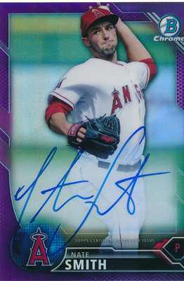 2016 Bowman Chrome Nate Smith Purple Refractor Autograph Auto 181/250 ...