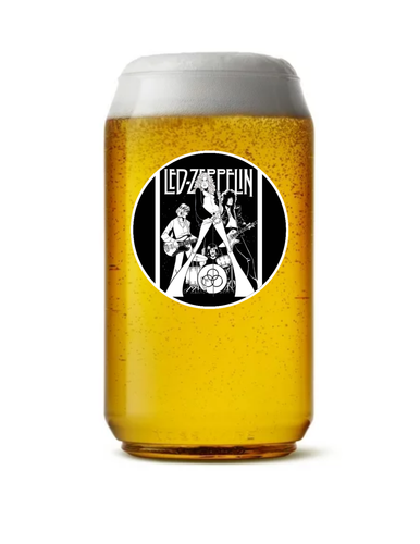 Led Zeppelin (Drawing) Rock & Roll 16oz Pint Beer Can Glass Pub Barware ...