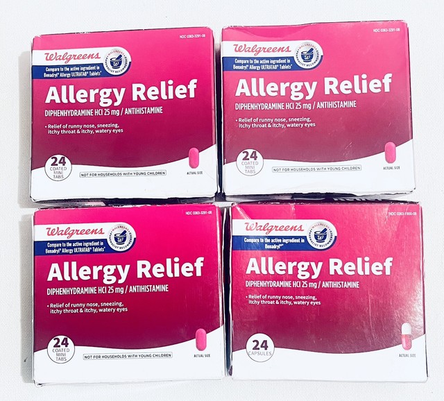 Walgreens Wal-dryl Allergy Relief Coated Mini Tabs 24 EA for sale ...