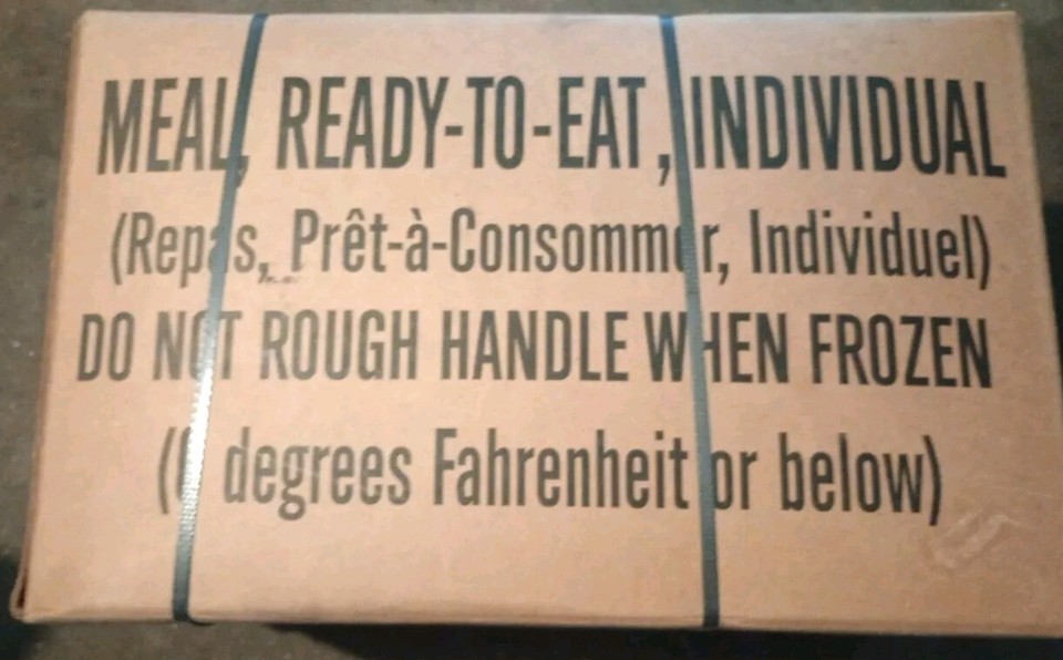 US Military MRE Case Menu A 12 Meals New Red Dot Indicator Shows ...