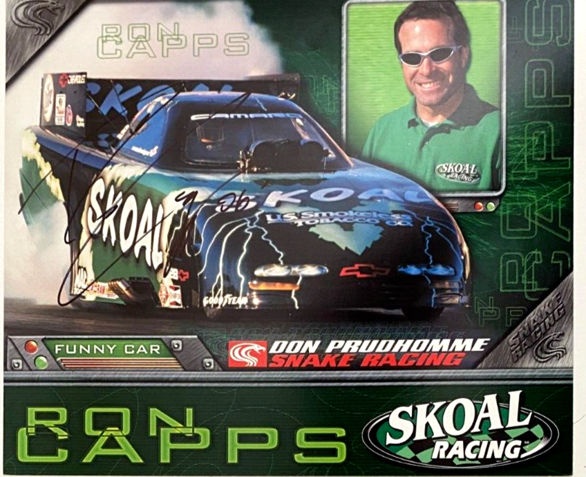 RON CAPPS SIGNED SKOAL RACING DON PRUDHOMME DRAG RACING POSTCARD | eBay