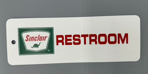 3 SINCLAIR RESTROOM Gas & Oil Service Station SIGN or KEY TAGS Vintage ...