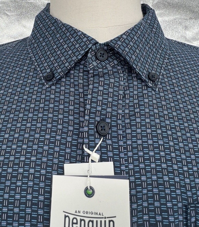 NWT Original Penguin Men's Stretch Cross Hatch Shirt Size 4XLT | eBay