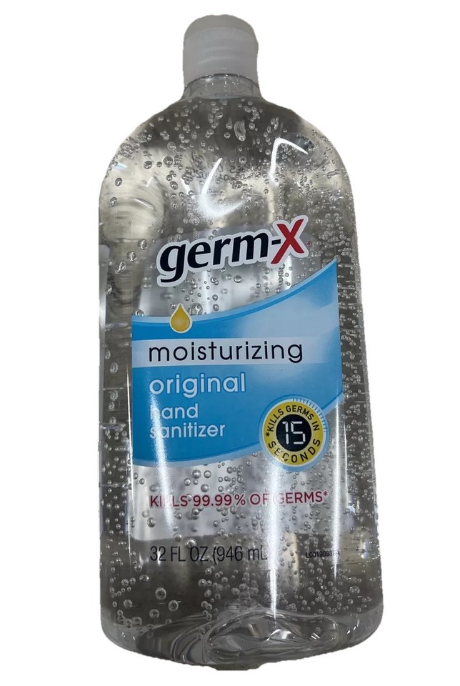 GERM-X Moisturizing Original Hand Sanitizer 32 Oz Each (4 PACK) EXP: 08 ...