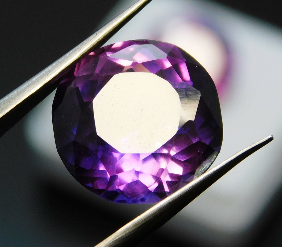 8 Ct Natural Purple TANZANITE Extremely Rare Round Cut Certified Loose ...