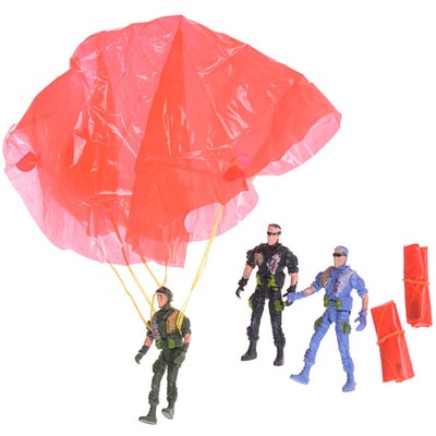 1pc 9cm Paratroopers Parachute Soldiers Miniatures Military Figures ...