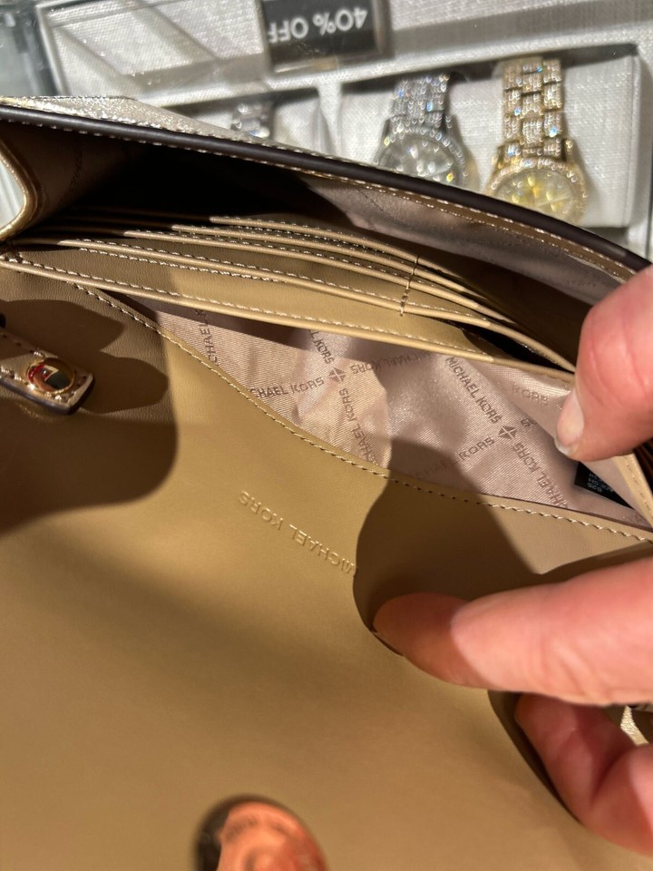 Michael Kors Carson Large Leather Chain Convertible Crossbody Bag Pale ...