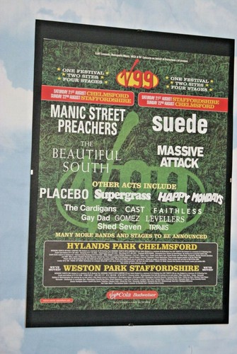 V97 rock festival LARGE A3 frameless mounted original promo ART 1999 ...