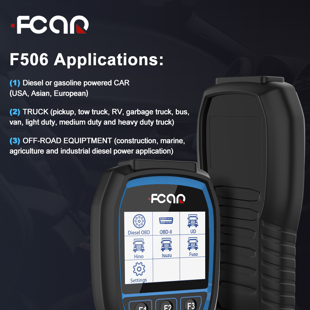 FCAR F506 All System Heavy Duty Truck Diagnostic Tool Diesel Truck OBD2 ...