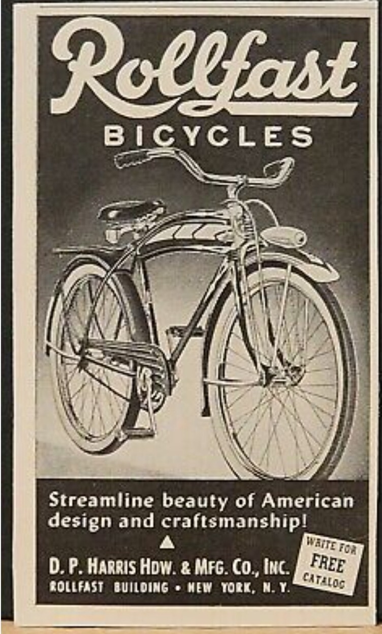 VINTAGE 1951 Rollfast Bicycle | eBay