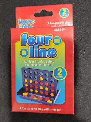 Connect 4 mini Travel four in a line board game box ~11cm tall | eBay ...