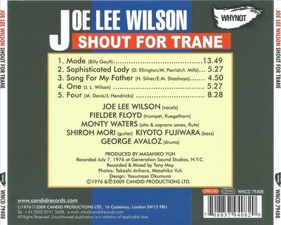 JOE LEE WILSON SHOUT FOR TRANE NEW CD 708857940820| eBay