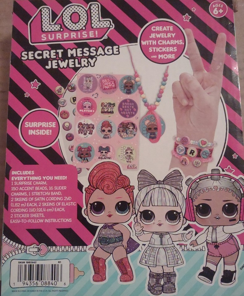 LOL Surprise Secret Message Jewelry kit. New In Box. | eBay