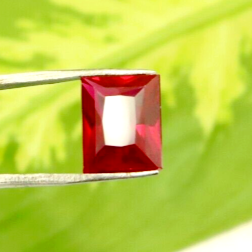 Loose Gemstone Red Ruby From Burma Princess Cut 7 Ct AAA Quality ...