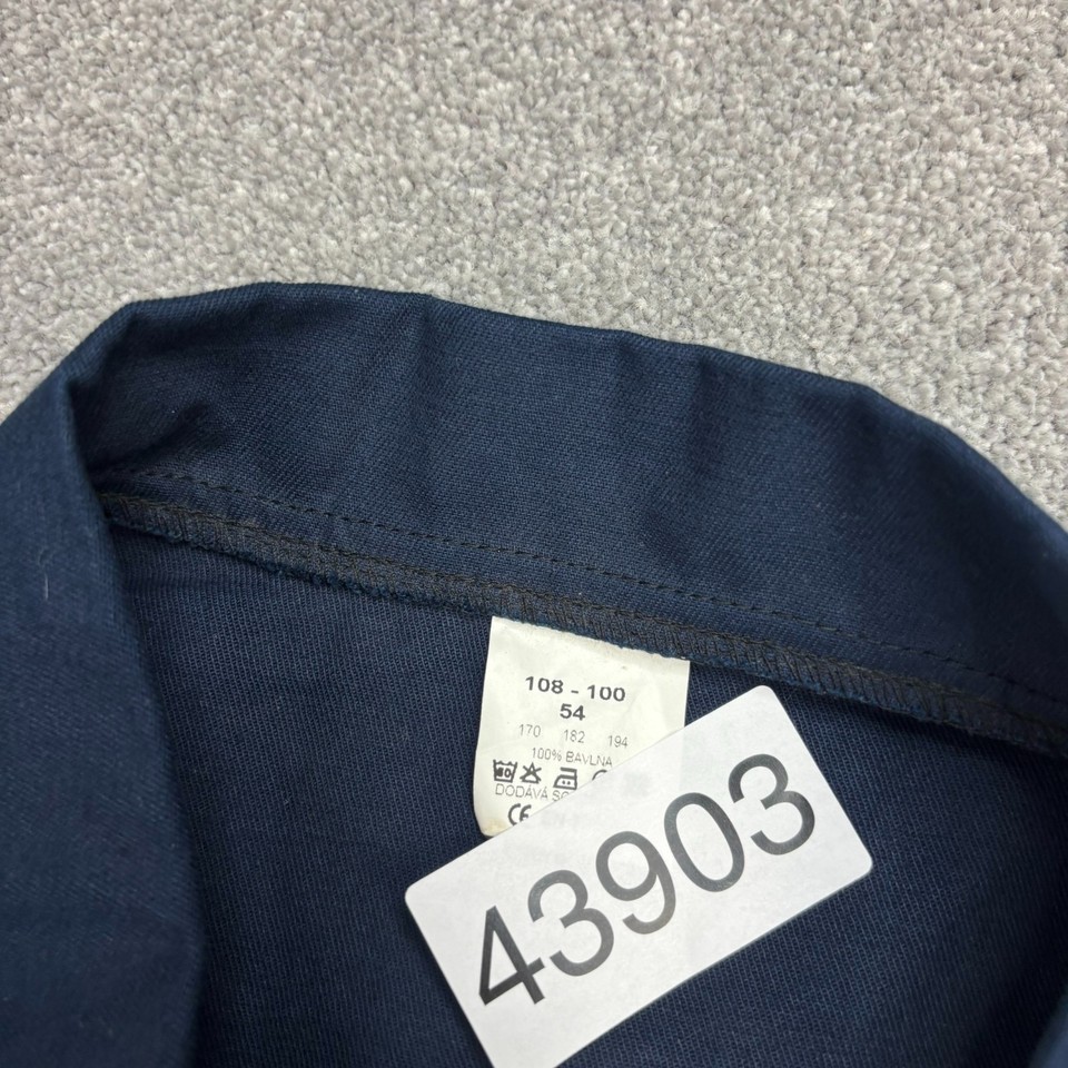 French Jacket Adult Large Blue VTG Work Wear Utility Canvas Outdoors ...