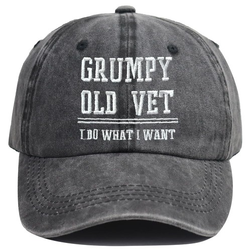 Grumpy Old Vet Hats for Men Women, Veterans Day Decorations ...