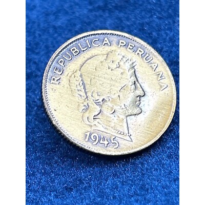1945 Republica Peruana Coin tie scarf clip | eBay